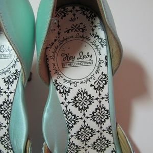 Hey Lady | Shoes | Hey Lady Blue Knotty Girl Comfortable Wedding Heel ...